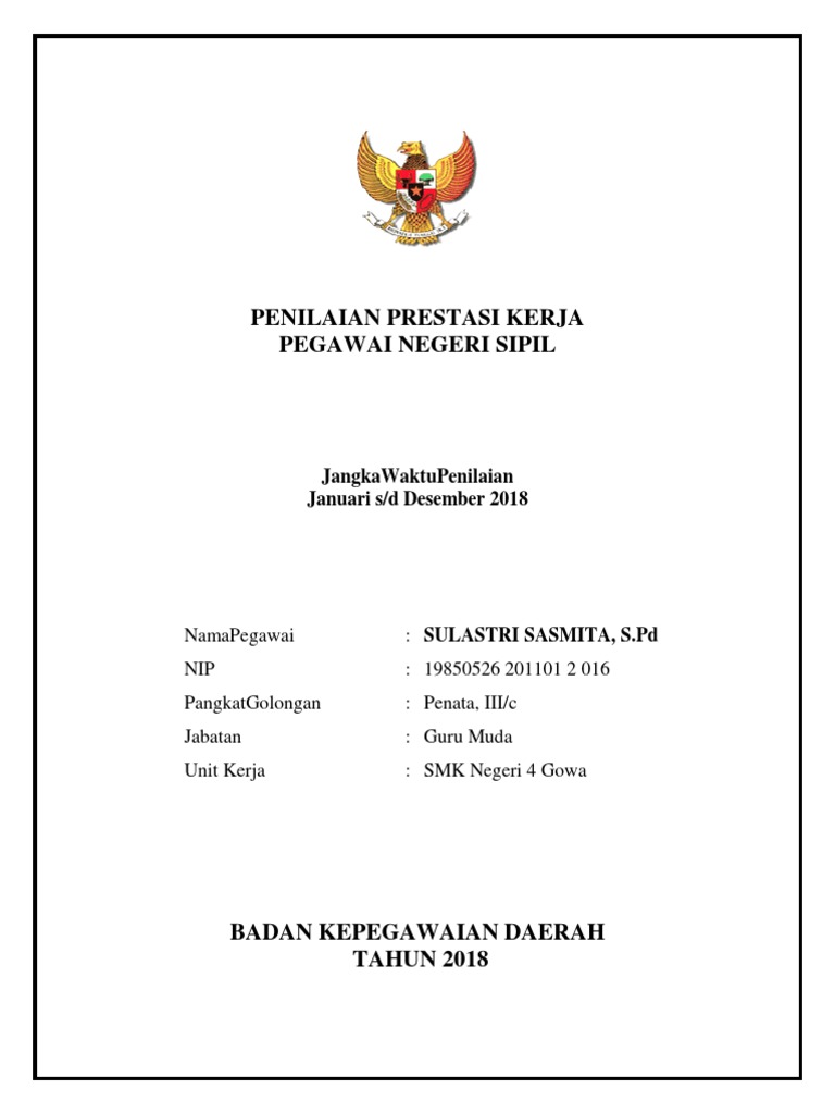 Sampul SKP 2018 untuk Guru Muda | PDF