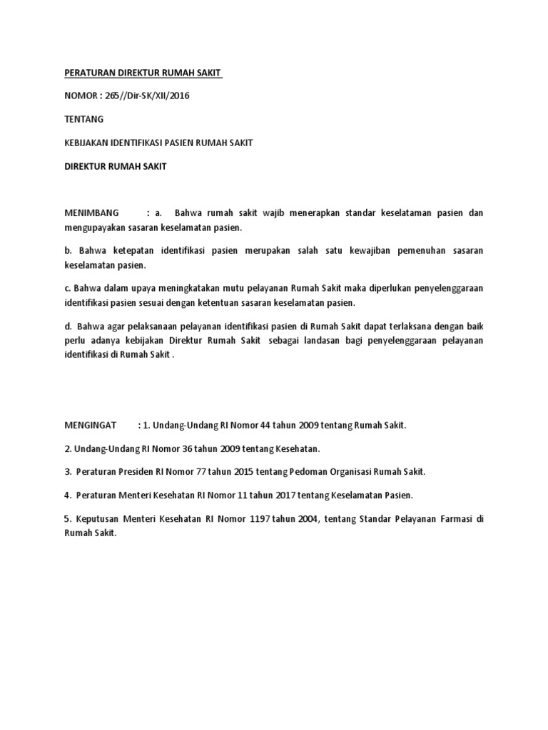 Contoh Regulasi | PDF