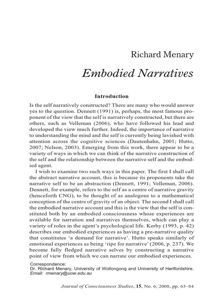 Embodied Narratives PDF | PDF