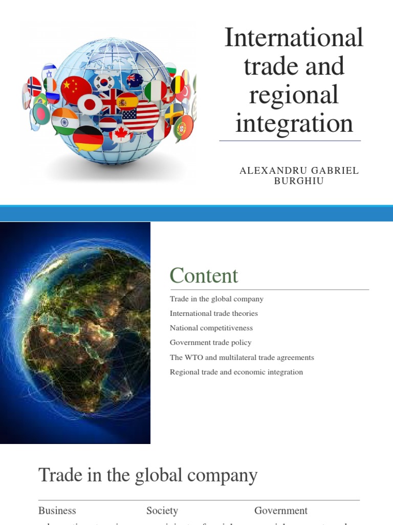 International Trade and Regional Integration | PDF | Asia Pacific ...