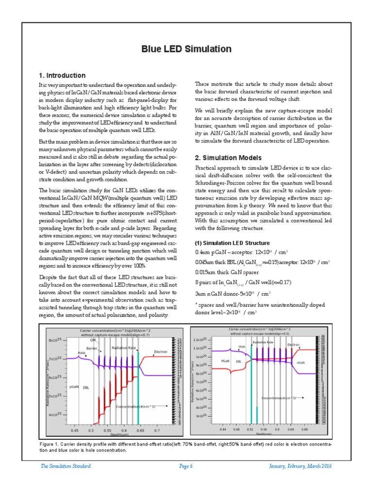 Simulation Standard | PDF | Light Emitting Diode | Quantum Tunnelling