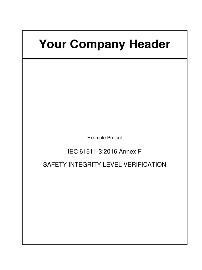 Example SIL Verification Report | PDF | Risk | Prevention
