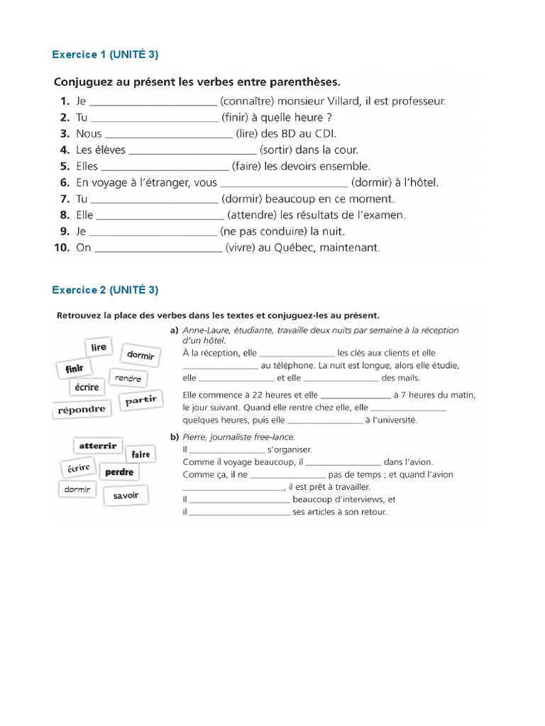 Unit 3 Exercises Overview | PDF