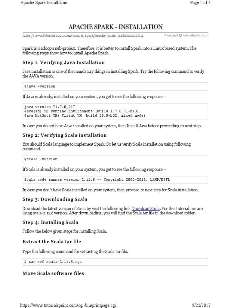 Step 1: Verifying Java Installation: Download Scala | PDF | Scala (Programming Language) | Java ...