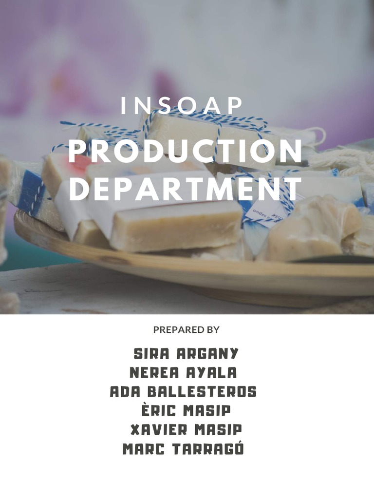 Production Department Functions | PDF