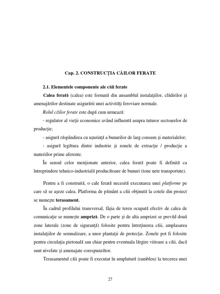 Constructia Cailor Ferate PDF | PDF