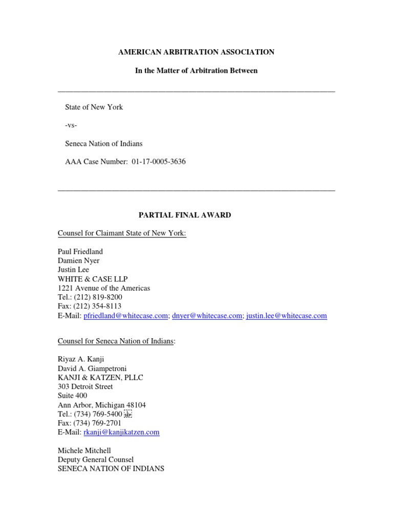 Partial Final Award | PDF | Burden Of Proof (Law) | Arbitration