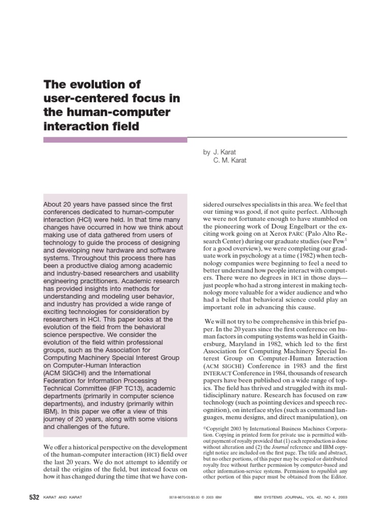 The Evolution of User-Centered Focus in The Human-Computer Interaction ...