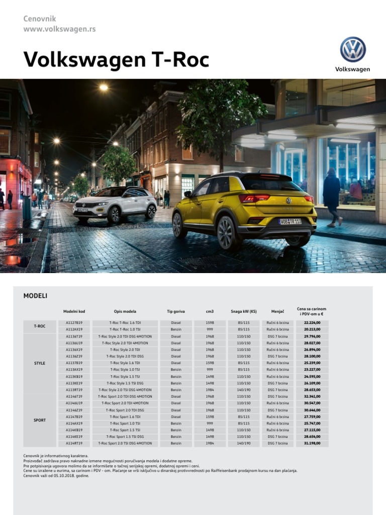 Volkswagen T Roc | PDF