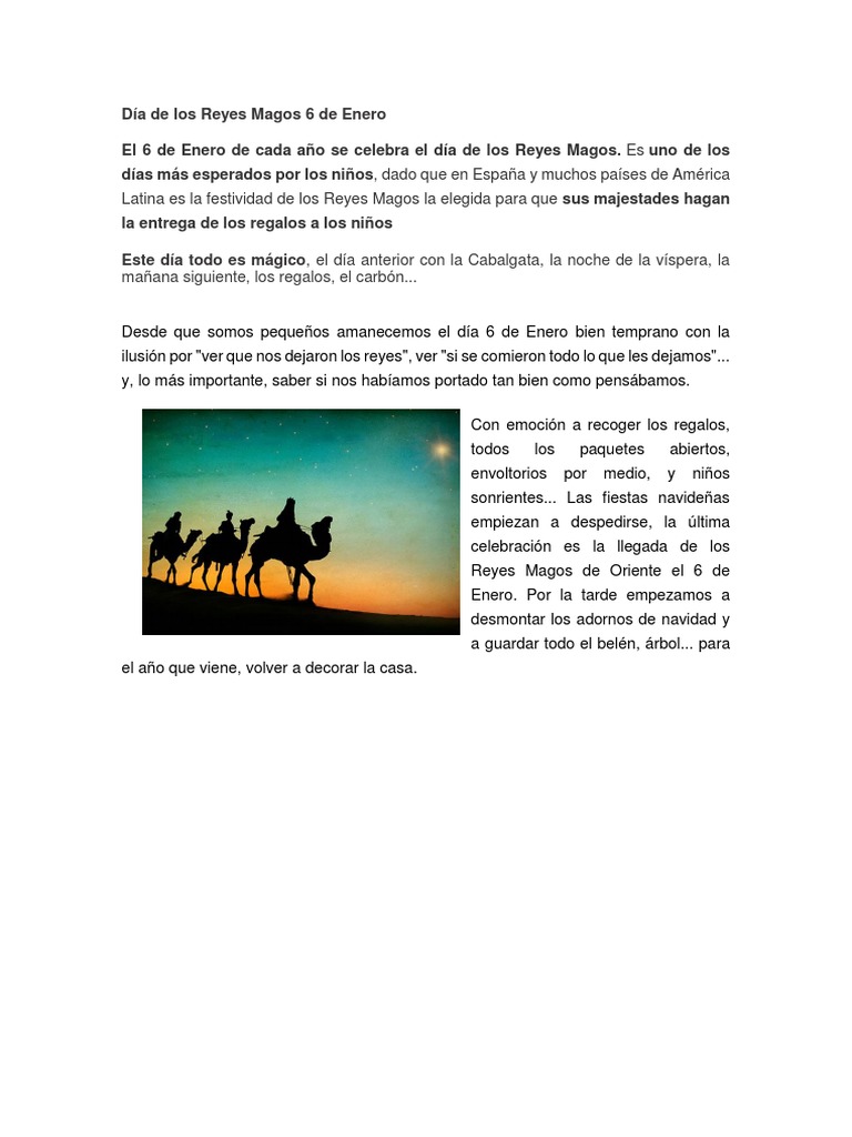 Celebración del Día de Reyes Magos | PDF