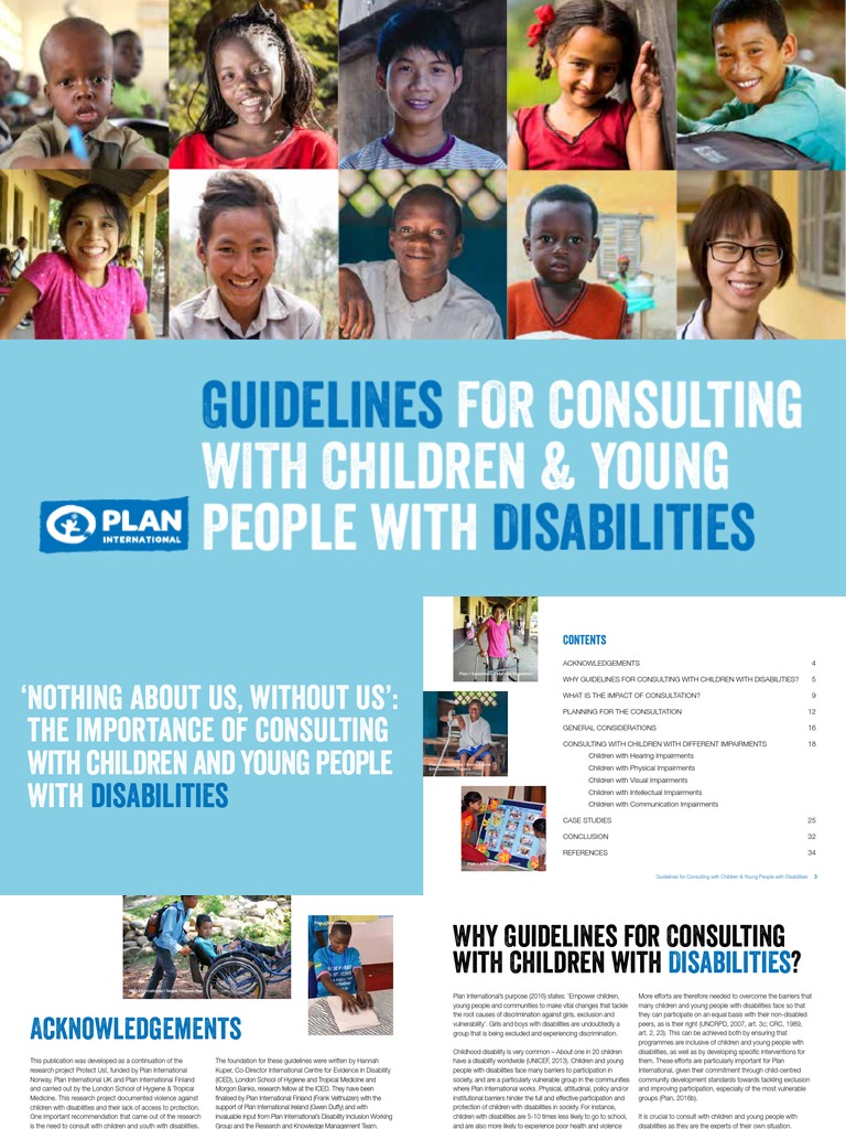 Guidelines Disabilities: FOR Consulting WITH Children & Young People ...