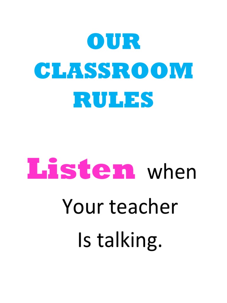 Ome - Classroom Rules | PDF