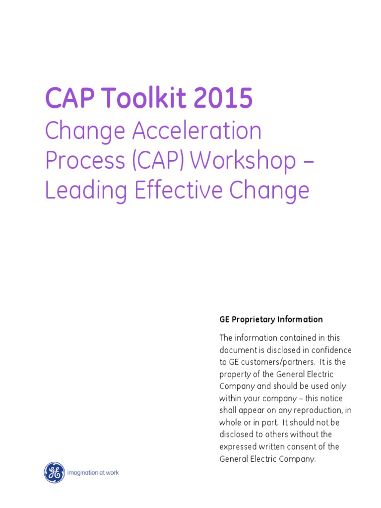 CAP Toolkit for Effective Change Management | PDF | Goal | Stakeholder ...