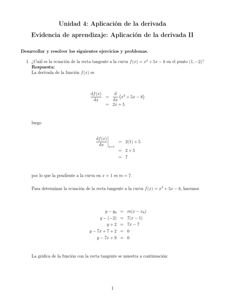 Aplicación de La Derivada II | PDF | Derivado | Curva