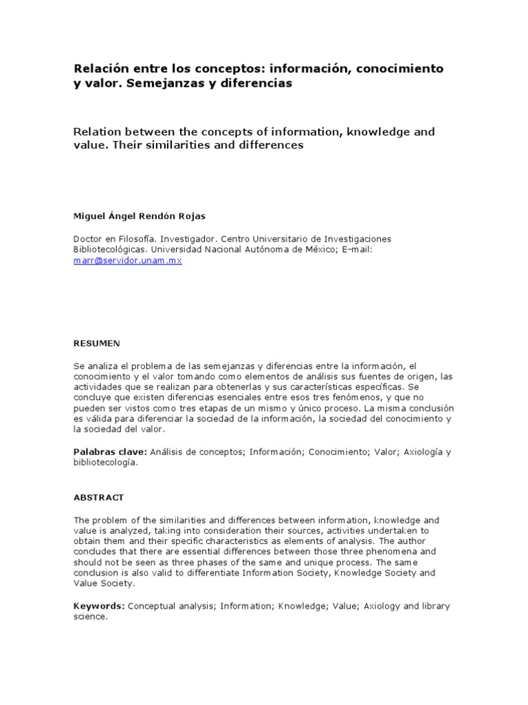 Relación Entre Los Conceptos | PDF | Los símbolos | Conocimiento