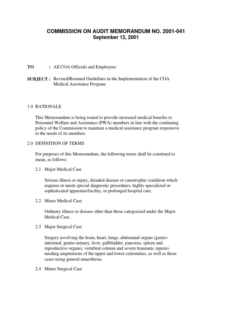 Coa M2001-041 | PDF | Surgery | Hospital