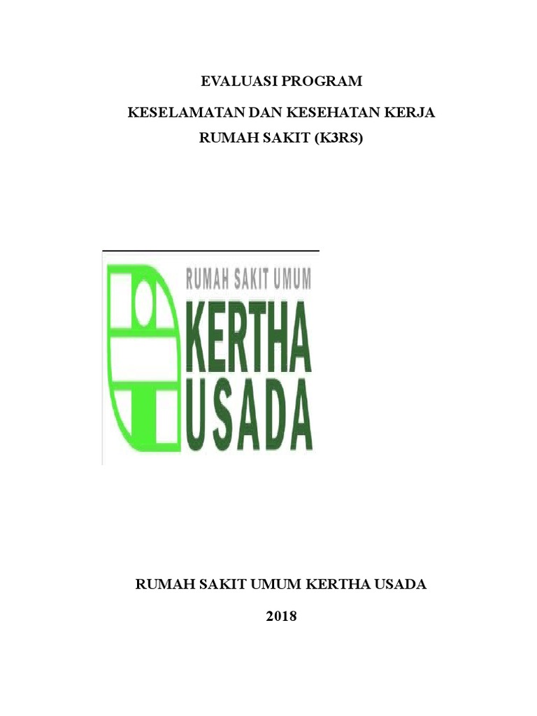 Evaluasi K3RS 2018 FIX | PDF