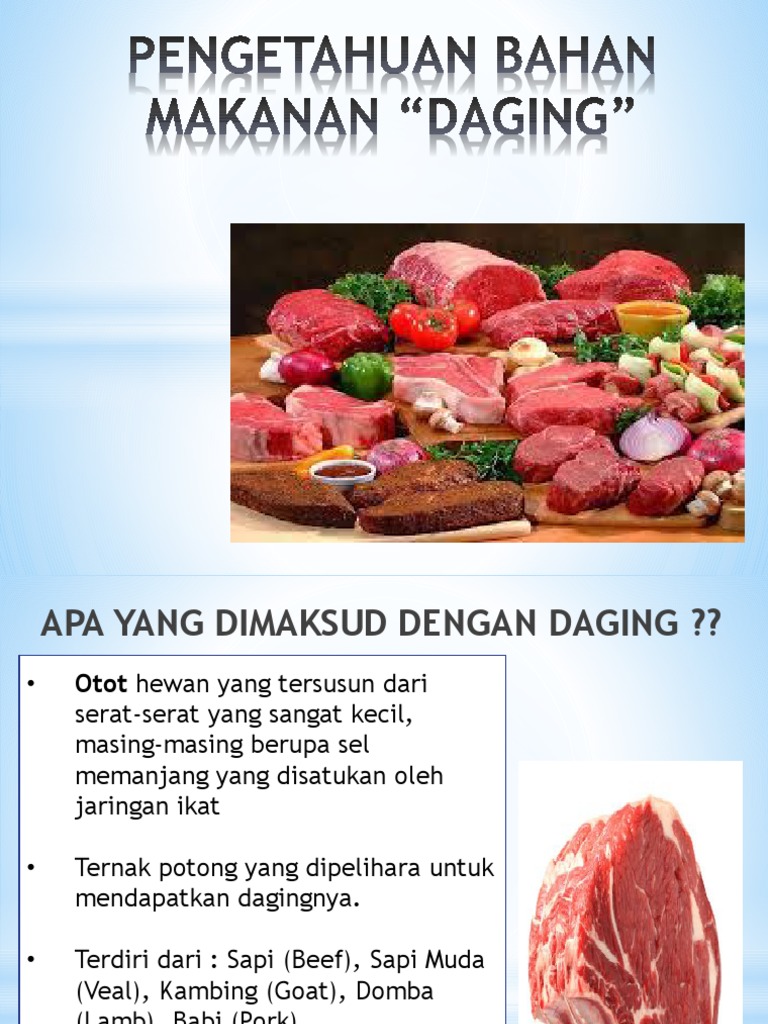 Pengertian dan Jenis Daging Sapi | PDF | Memasak, Makanan, & Anggur ...
