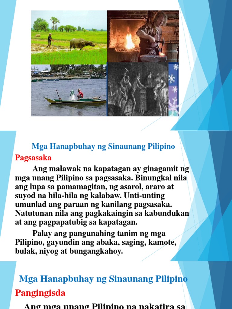 Mga Hanapbuhay NG Sinaunang Pilipino | PDF