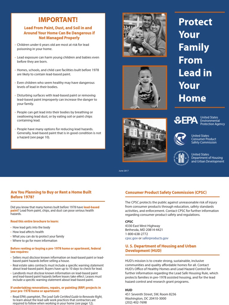 Lead Safety For Families In Homes Pdf Nature