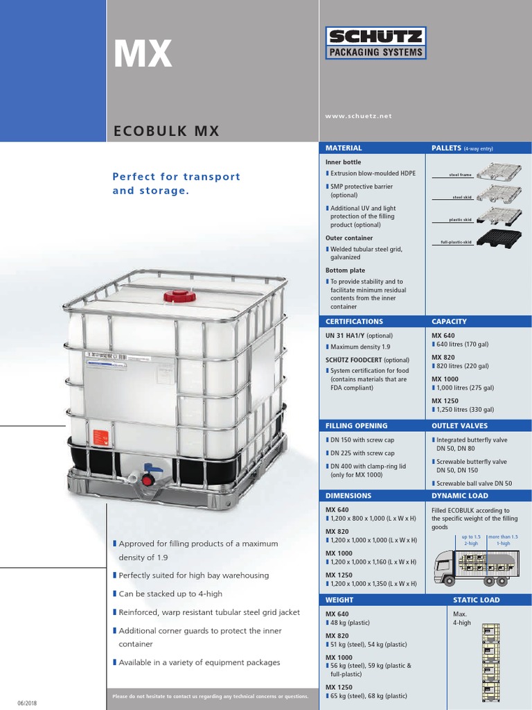 Datasheet Schuetz Ecobulk MX en | PDF | Building Materials | Building ...