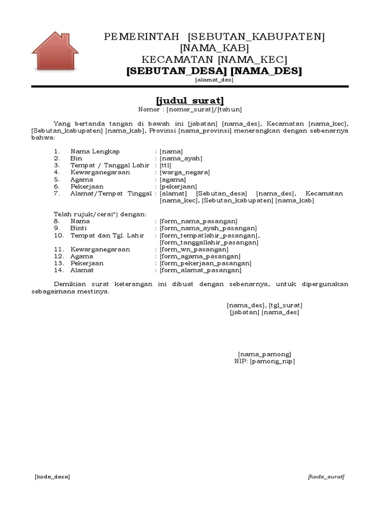 Surat Ket Rujuk Cerai | PDF