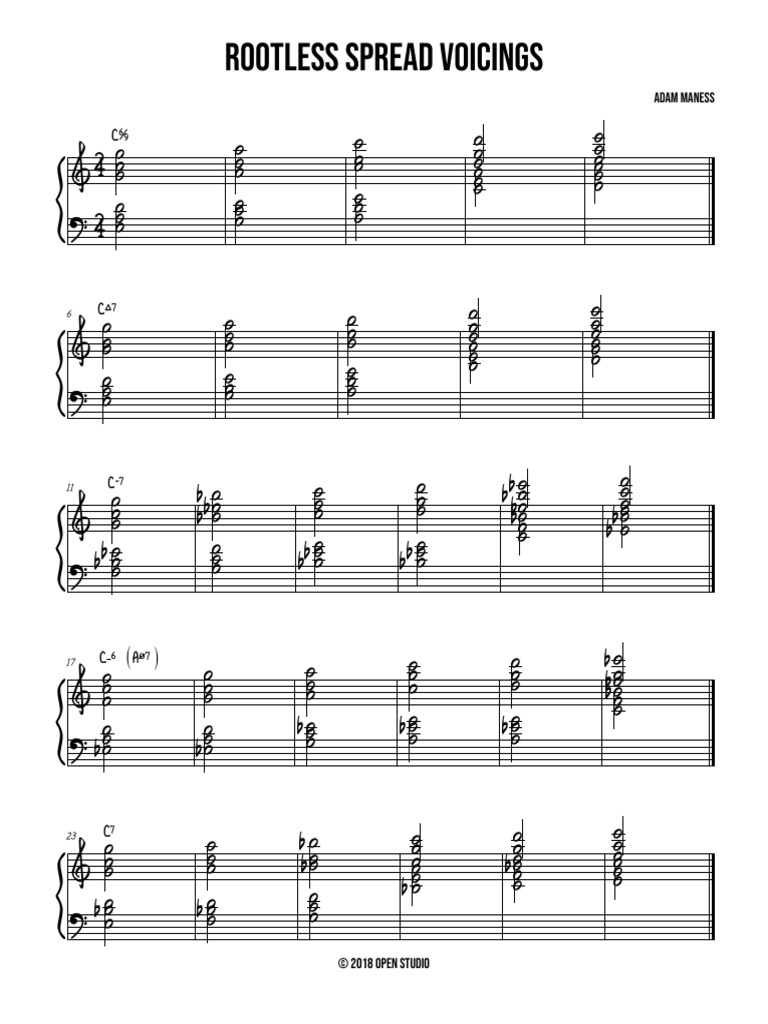 Rootless Spread Voicings Parts 1 | PDF