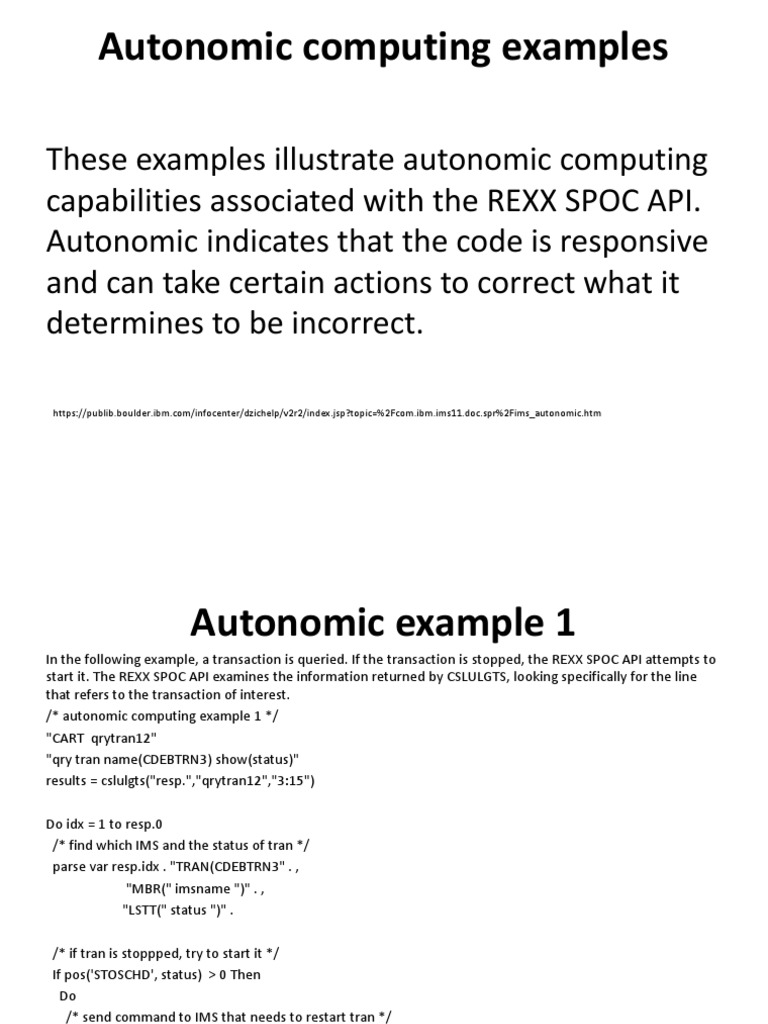 Autonomic Computing Examples | PDF | Computer Science | Applied Mathematics