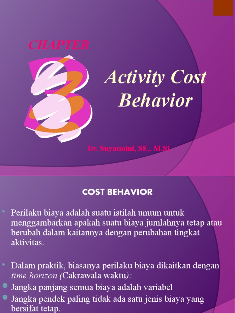 Bab 3 Activity Cost Behavior | PDF