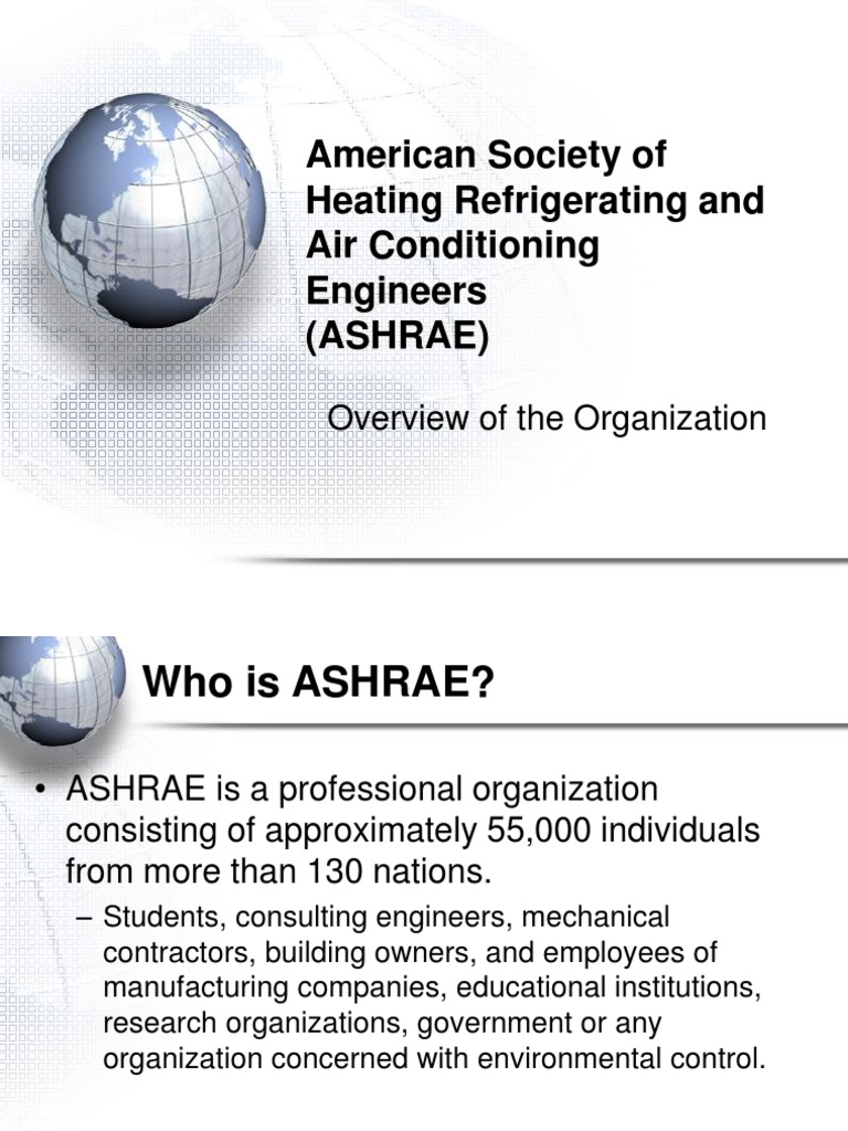 ASHRAE Overview For Students | PDF | Home Appliance | Electromechanical ...