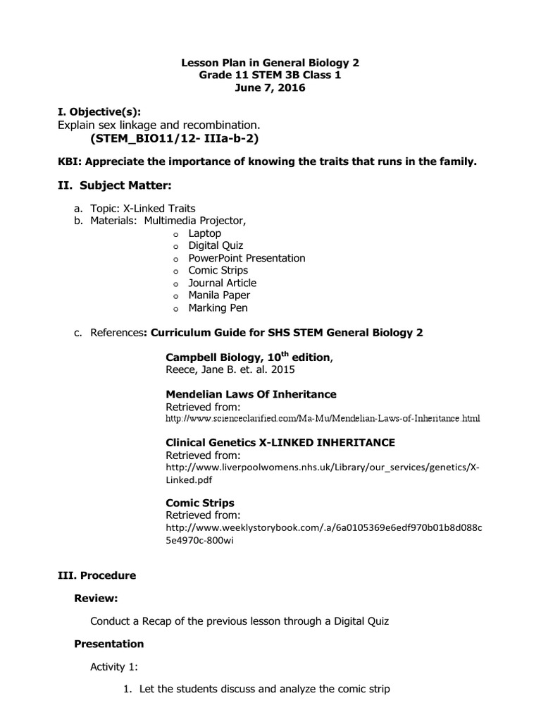 My LP Revised For Demo | PDF | Dominance (Genetics) | Heredity