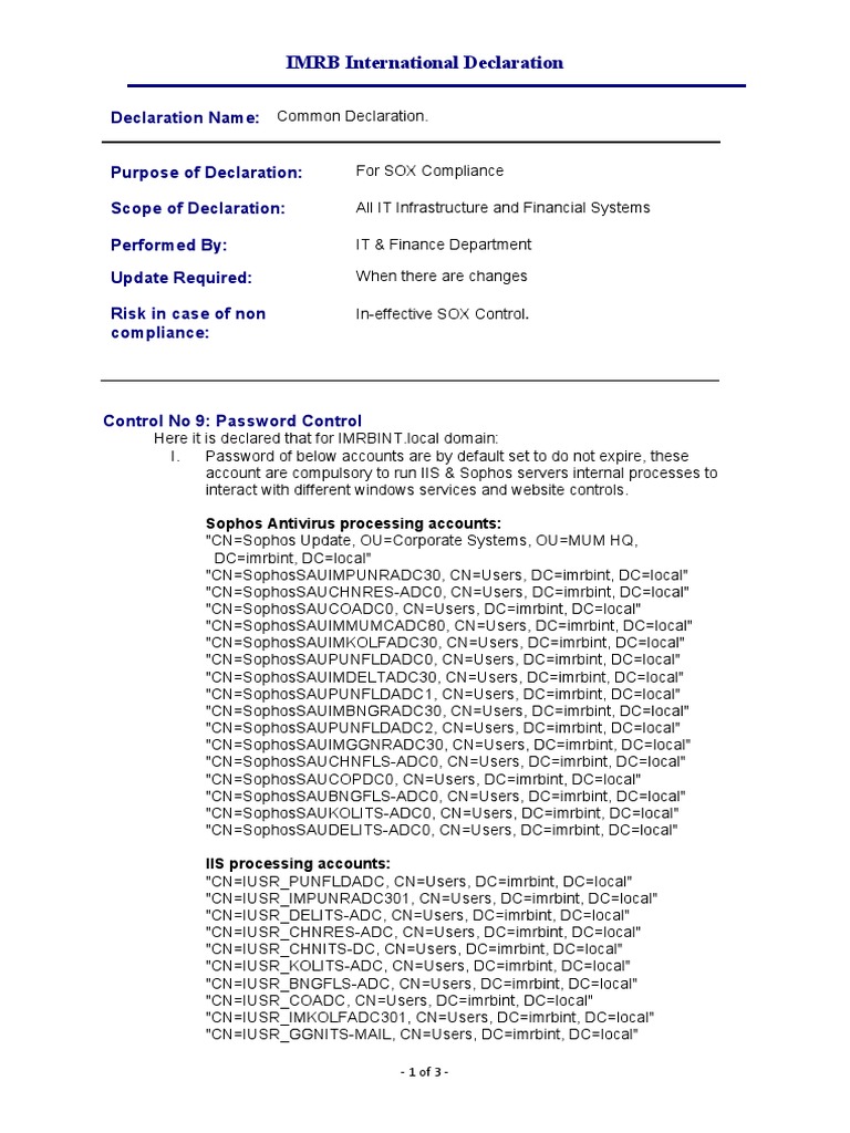 IT Declaration Common | PDF | Internet Information Services | Computing