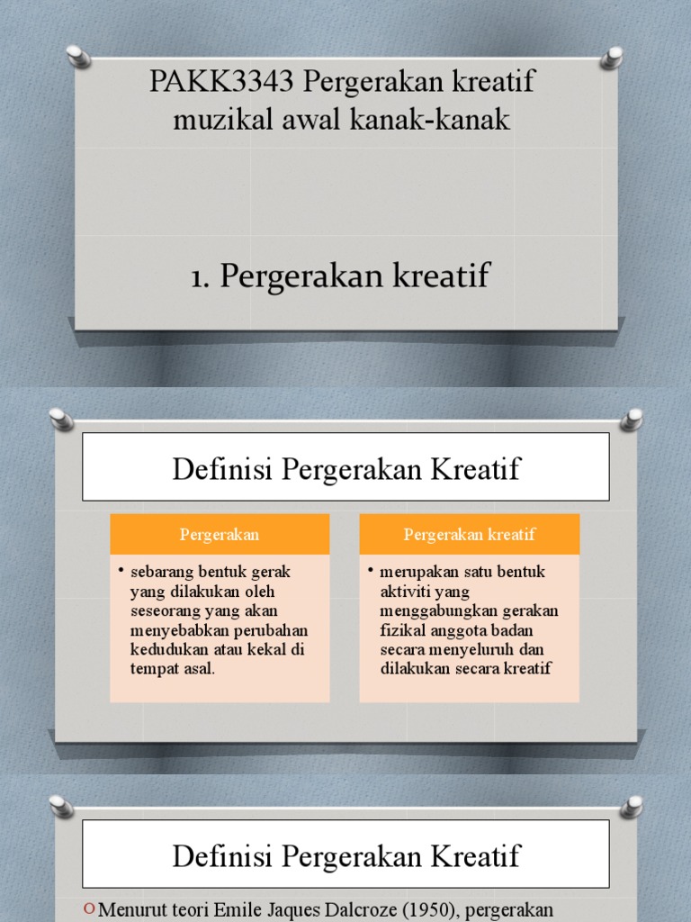 Topik 1-Pergerakan Kreatif | PDF
