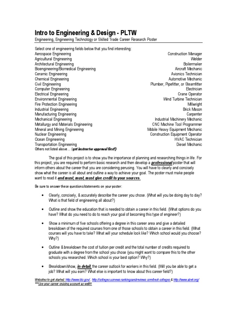 Intro To Engineering & Design - PLTW: Others Not Listed Above (Get ...