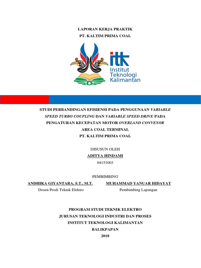 Laporan KP PT - KPC - Aditya Hindami - CHTM | PDF