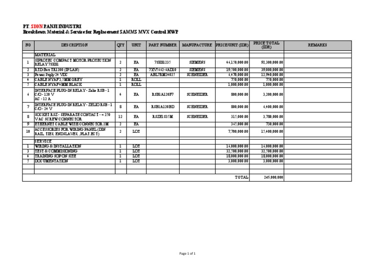 Breakdown Attachment Geodipa - Tender | PDF | Electrical Connector ...