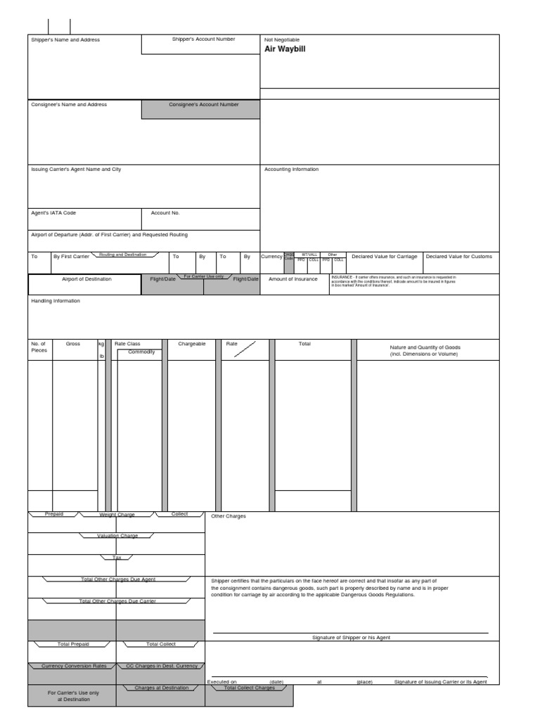 Air Waybill: Routing and Destination | PDF | Trade | Shipping Service
