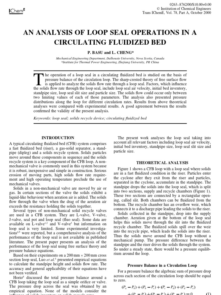 Loop Seal Pdf Science And Mathematics Technology And Engineering