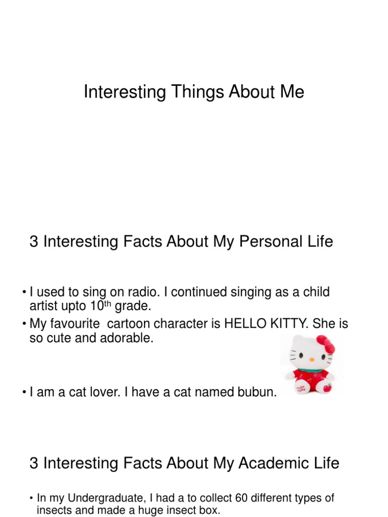 Interesting Things About Me | PDF
