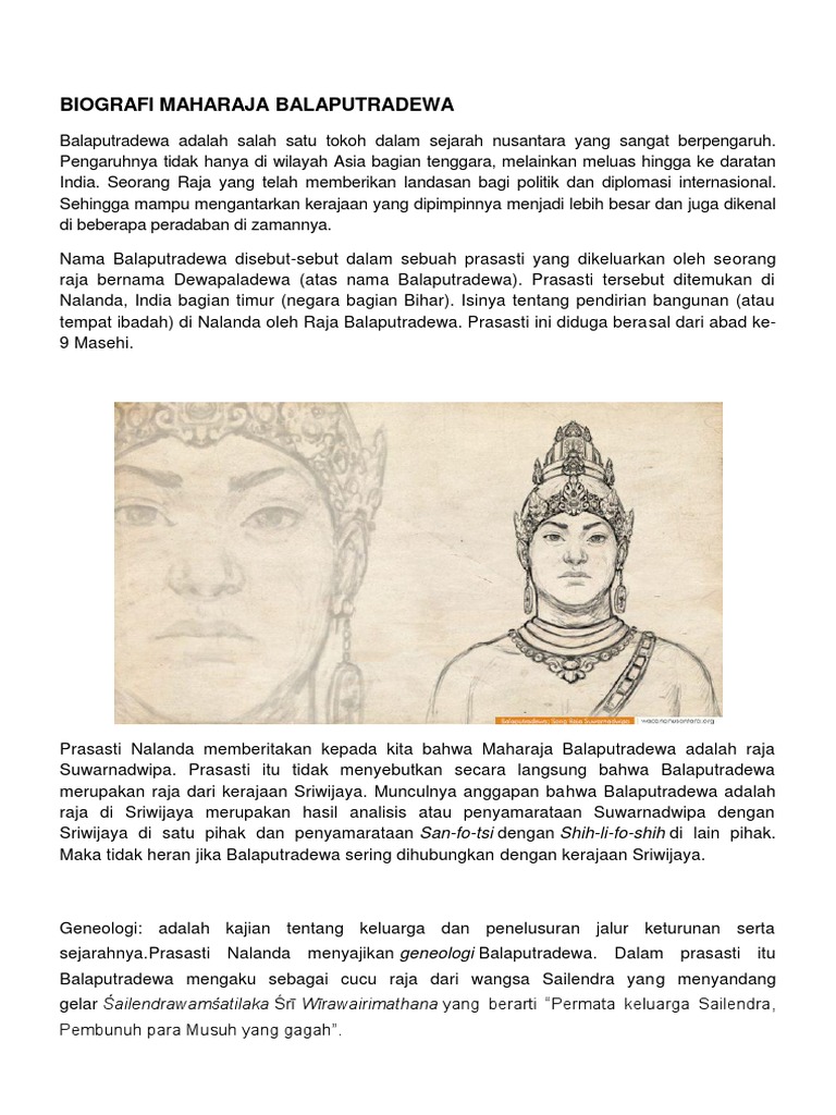 Biografi Maharaja Balaputradewa | PDF