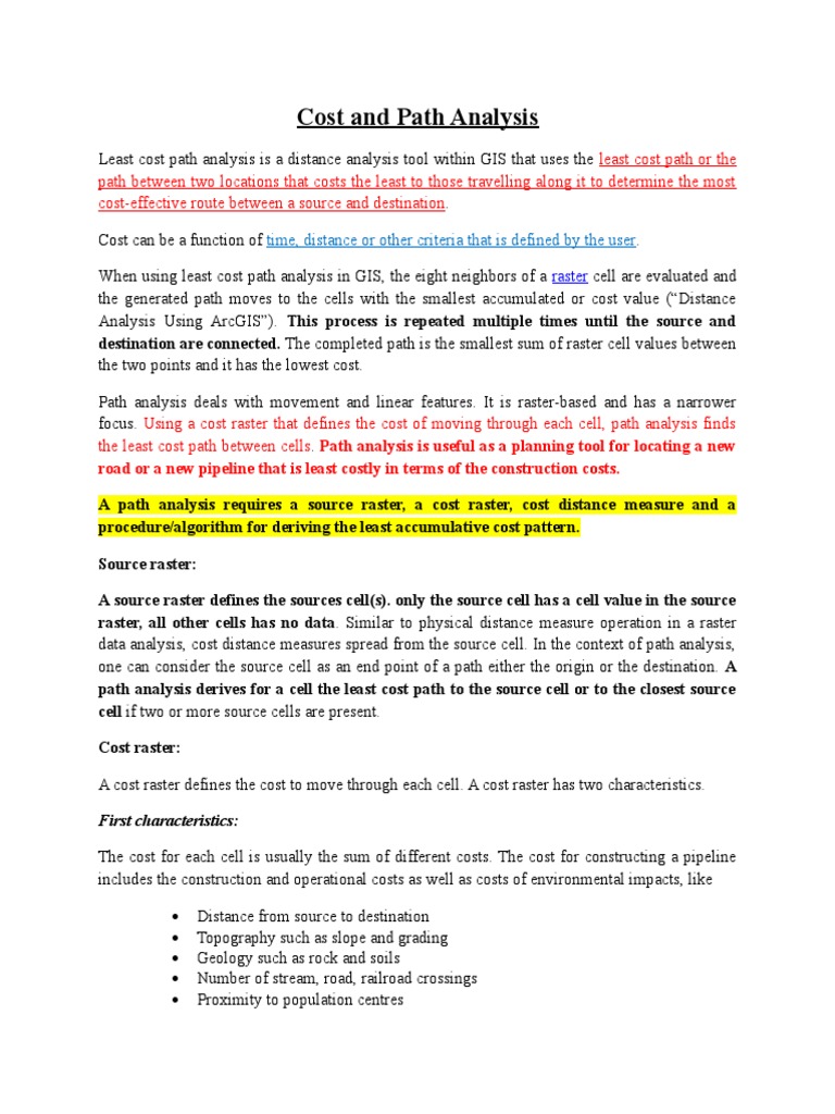 Cost and Path Analysis - Output-Error | PDF | Map | Contour Line