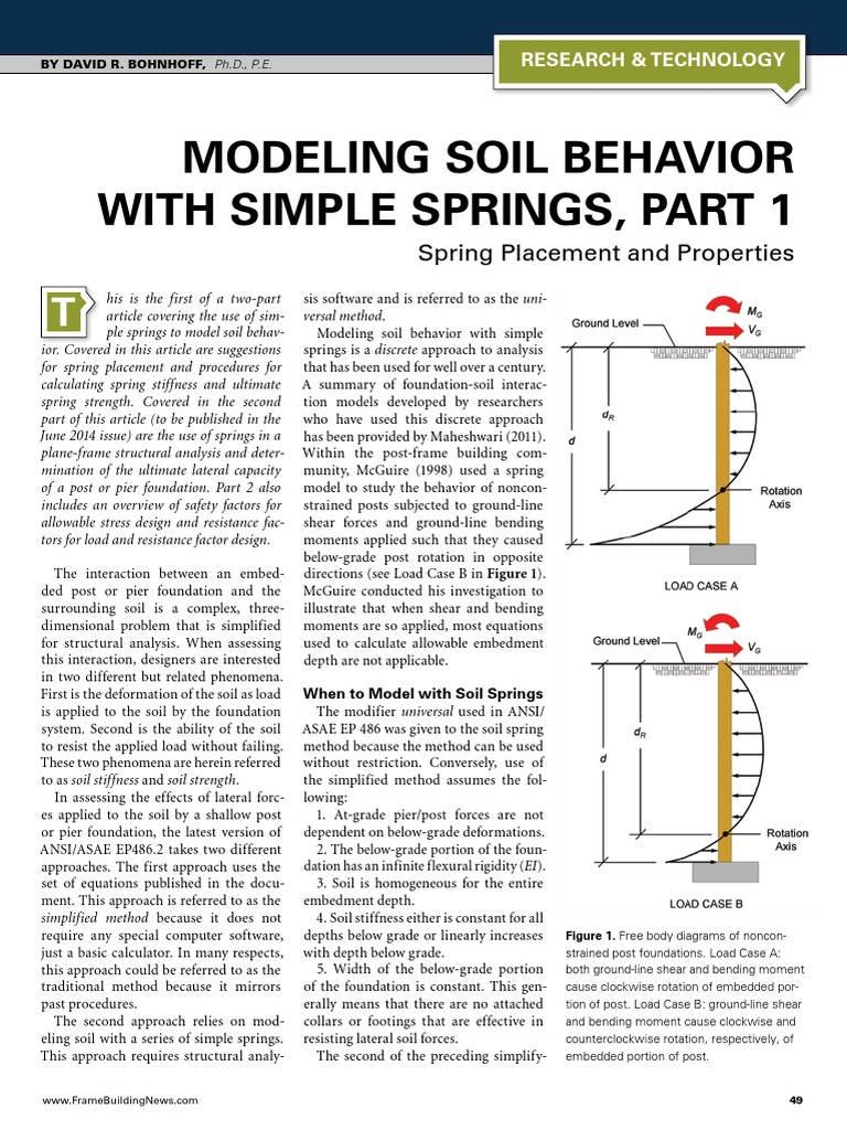 Soil Spring Stiffness Modeling Techniques | PDF | Bending | Deformation ...