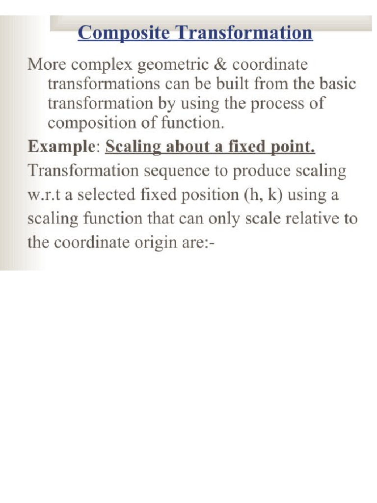 Composite Transformation | PDF | Mathematical Objects | Classical Geometry
