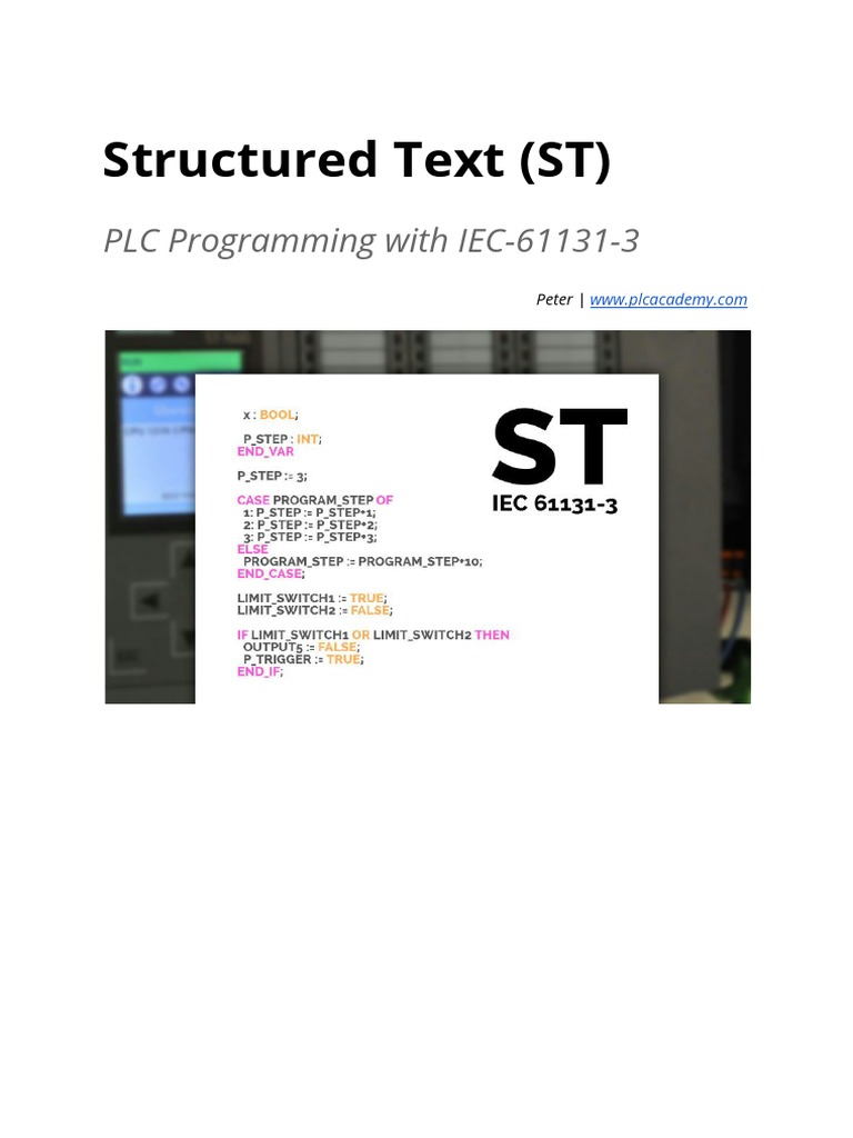 Structured Text Tutorial | PDF | Boolean Data Type | Control Flow