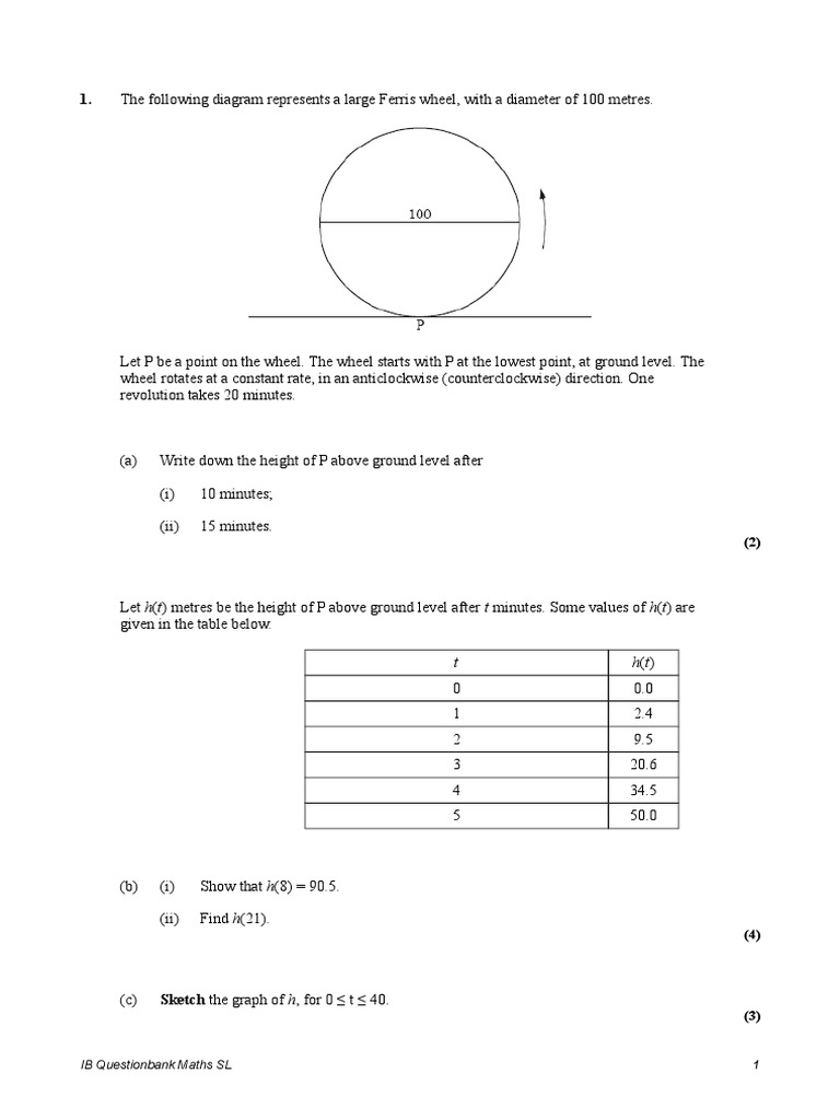 IB SL Trig Questions | Download Free PDF | Sine | Trigonometric Functions