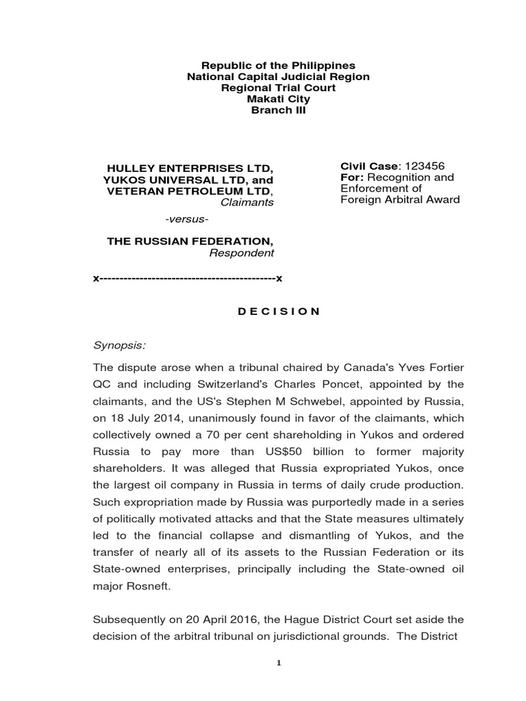 ADR - RTC Decision | PDF | Arbitration | Judgment (Law)