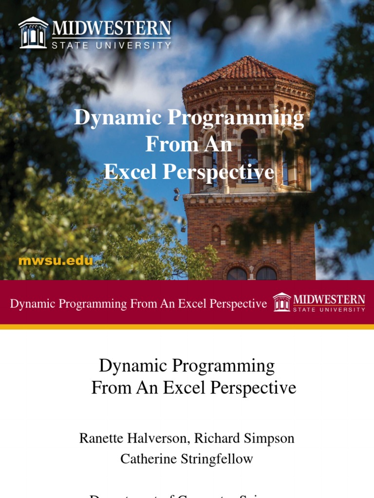 Dynamic Programming | PDF | Dynamic Programming | Computer Science