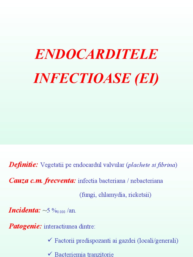 Curs 21 - Endocarditele Infectioase | PDF | Microbiology | Medical ...