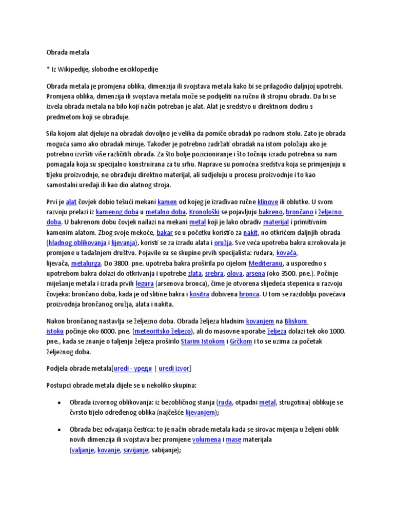 Obrada Metala | PDF