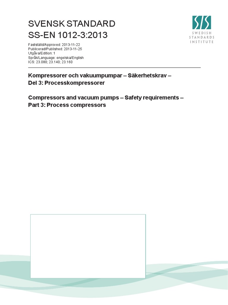 Svensk Standard SS-EN 1012-3:2013